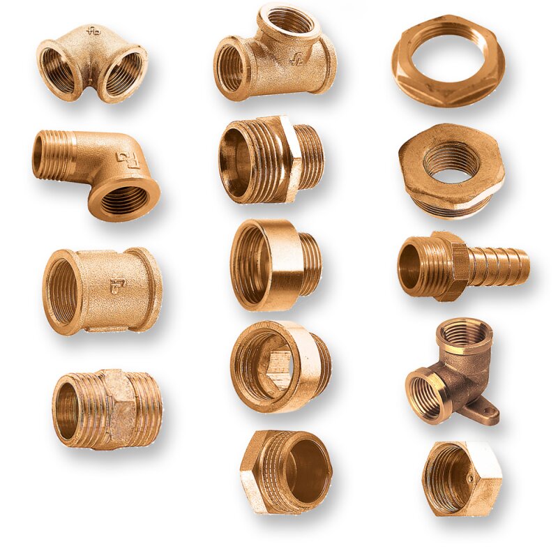 Messing Fittings in verschiedenen Größen und Ausführungen, 0,86
