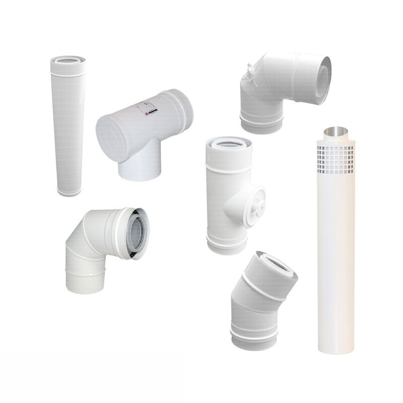 Abgasrohr Brennwert Formstücke in verschiedenen Ausführungen, 21,30