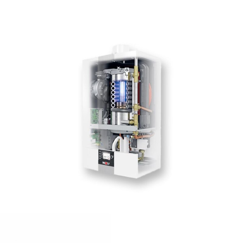 Wolf Gas-Brennwert-Heiztherme CGB-2-20 Systempaket inkl. Hocheffi, 2. ...