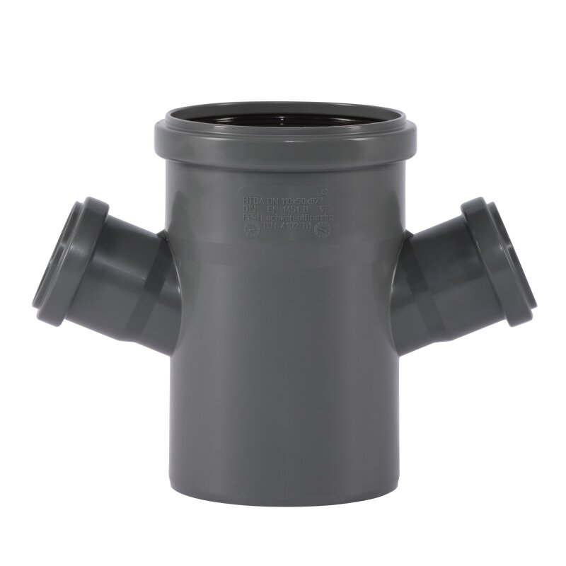 HT Safe® Doppelabzweig DN70 x DN70 x 67°, 8,51