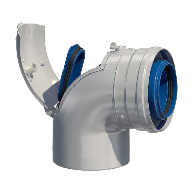 Abgasrohr Rev.-Bogen konz. 87°, 80/125, 48,19