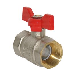 Messing Kugelhahn mit Knebelgriff DN 20 - 3/4" IG x IG