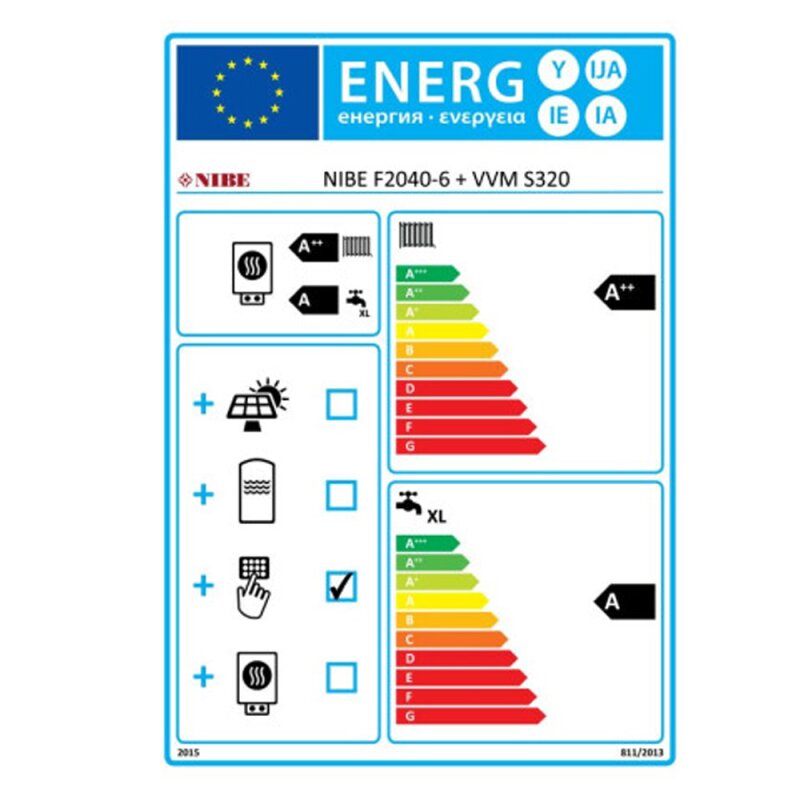 Nibe Luft/Wasser Wärmepumpenpaket F2050-6 + VVM S320 Monoblockbau, 11. ...
